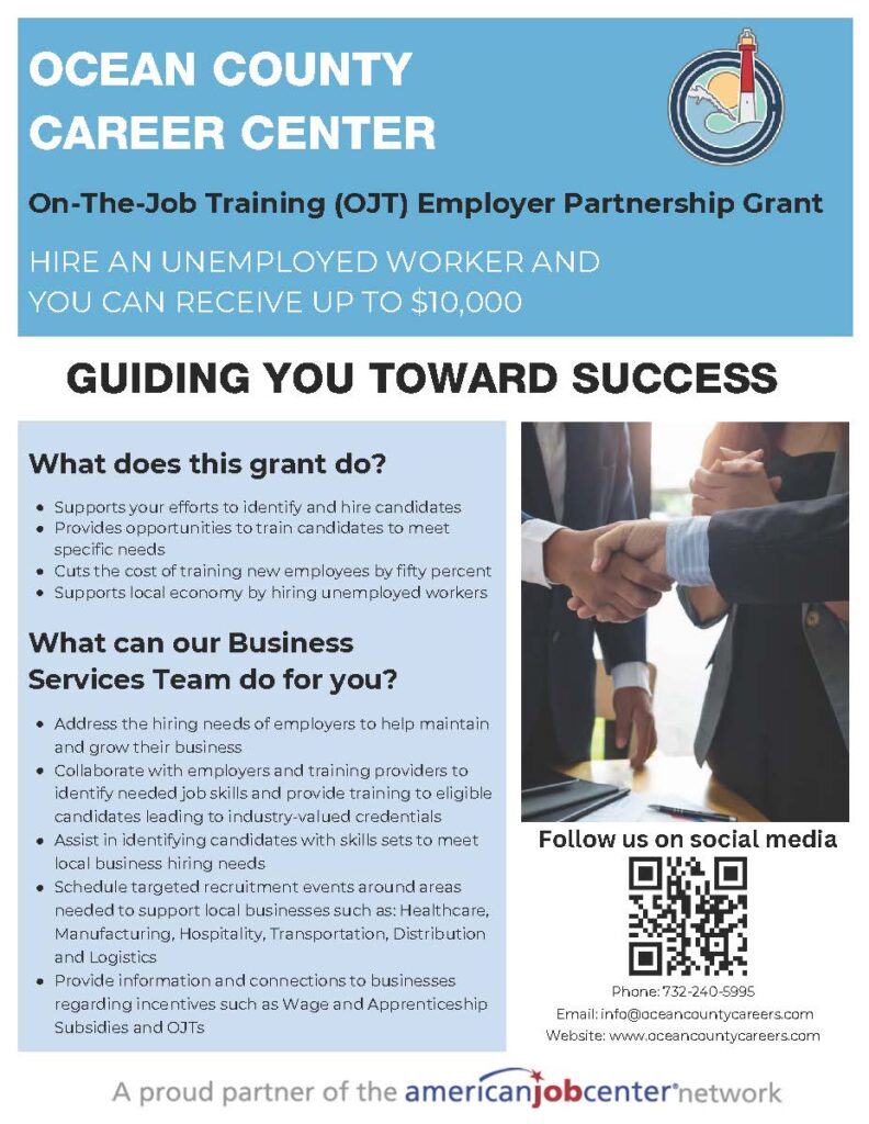 On The Job Training - Find A Job, Candidates, Hire Staff, NJ